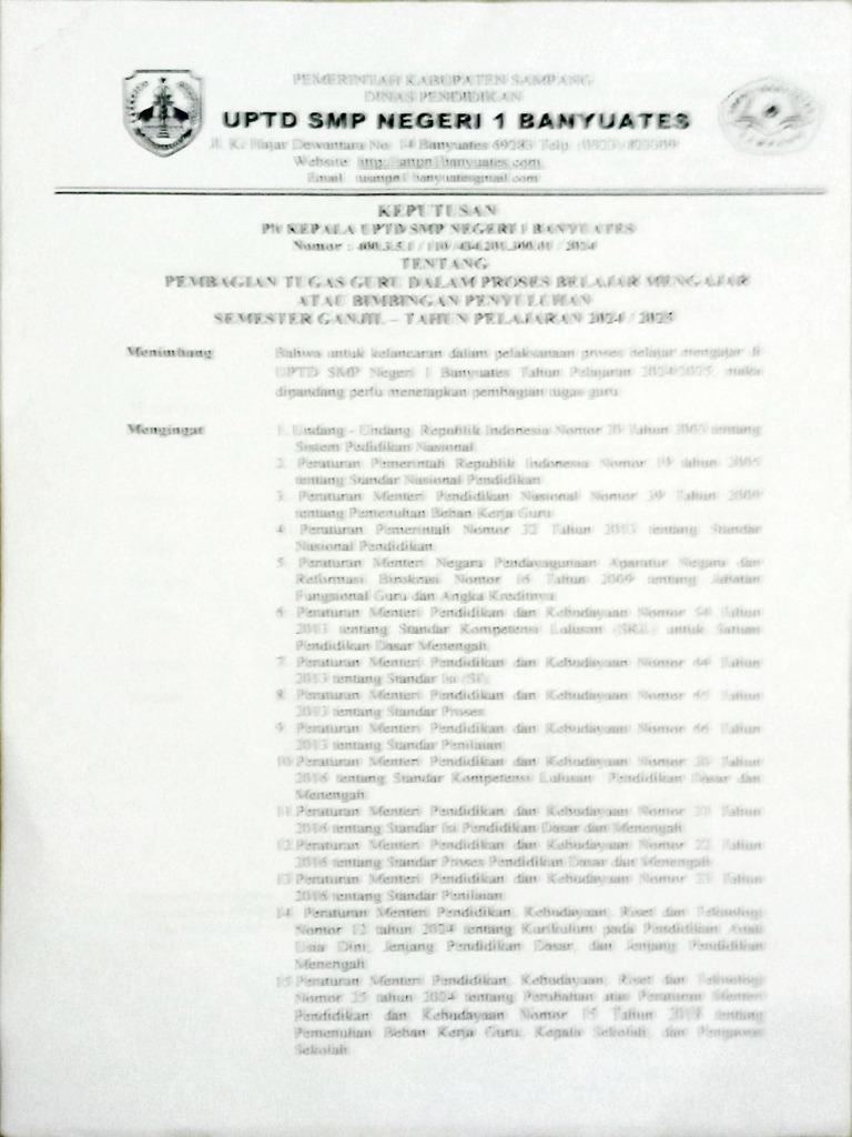 SK JJM SMPN 1 Banyuates 2024 | PDF