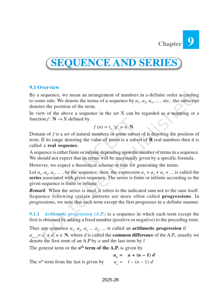 Sequence and Series | PDF | Sequence | Function (Mathematics)