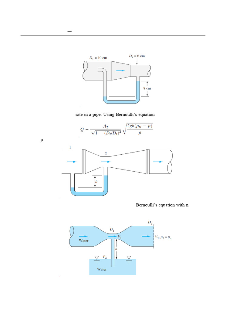 Practice Sheet 7 Bernoulli Theorem | PDF | Fluid Dynamics | Pressure