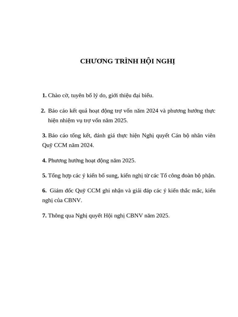 Tom Tac Chuong Trinh Hoi Nghi Nam 2025 - D TH O | PDF