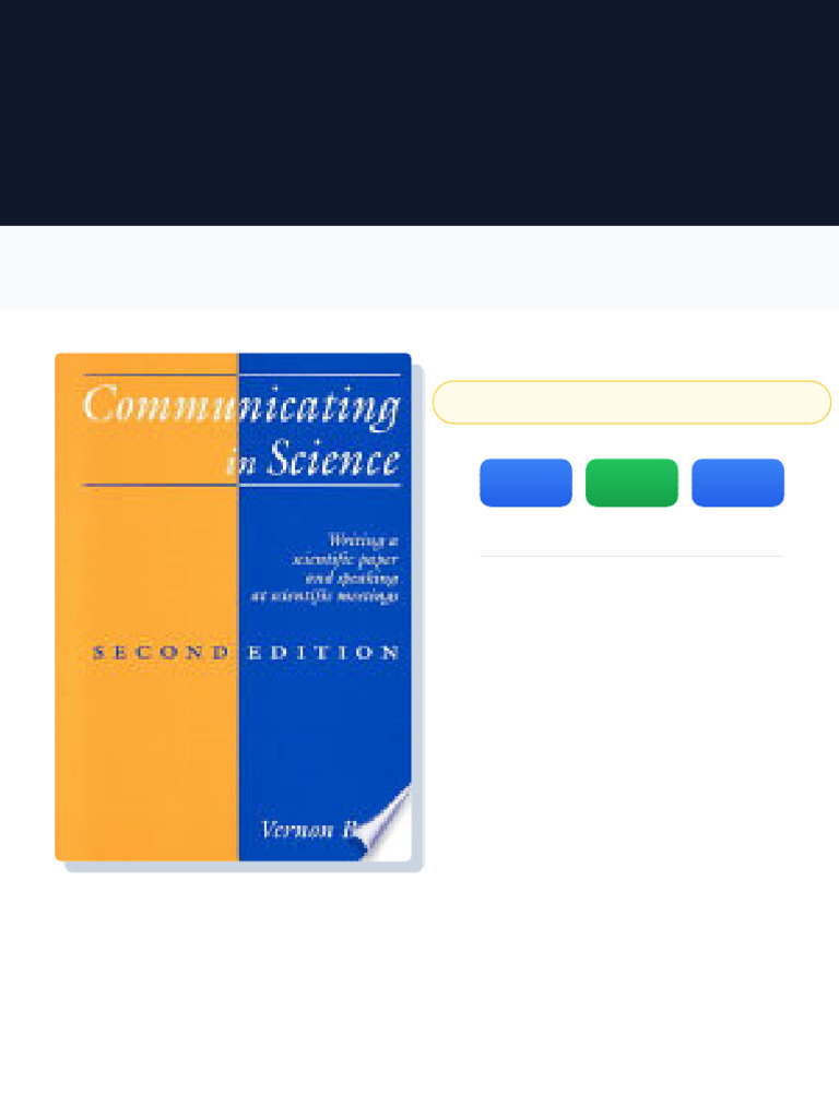 Communicating in Science Writing a Scientific Paper and Speaking at ...