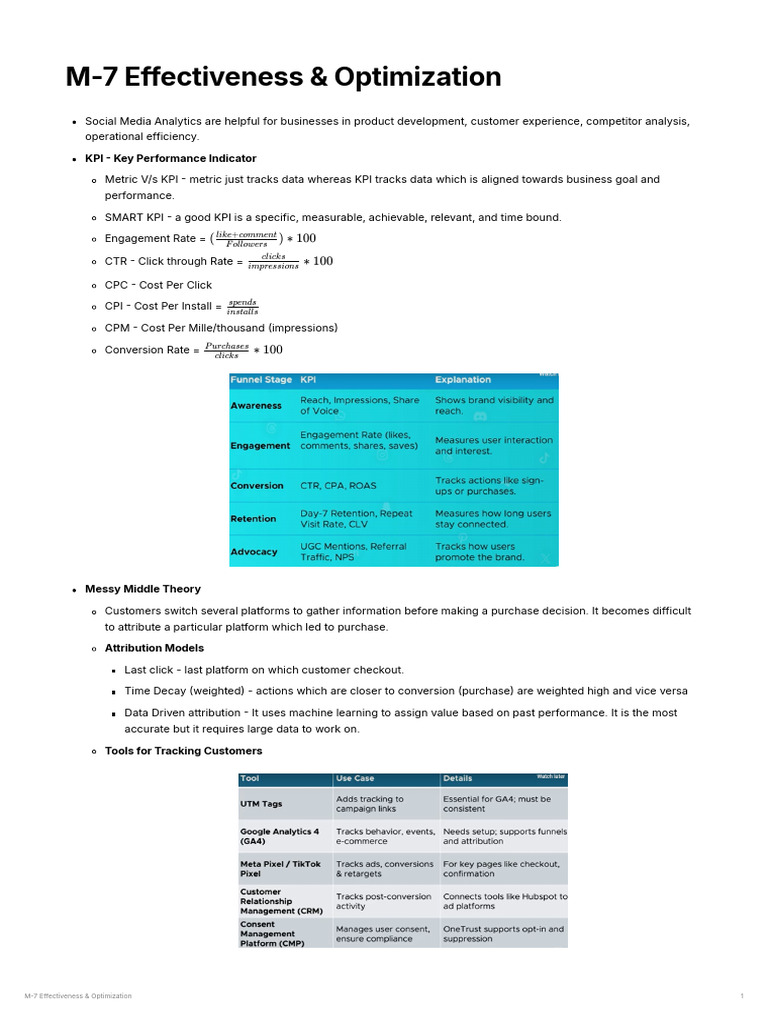 M-7 Effectiveness and Optimization | PDF | Performance Indicator ...