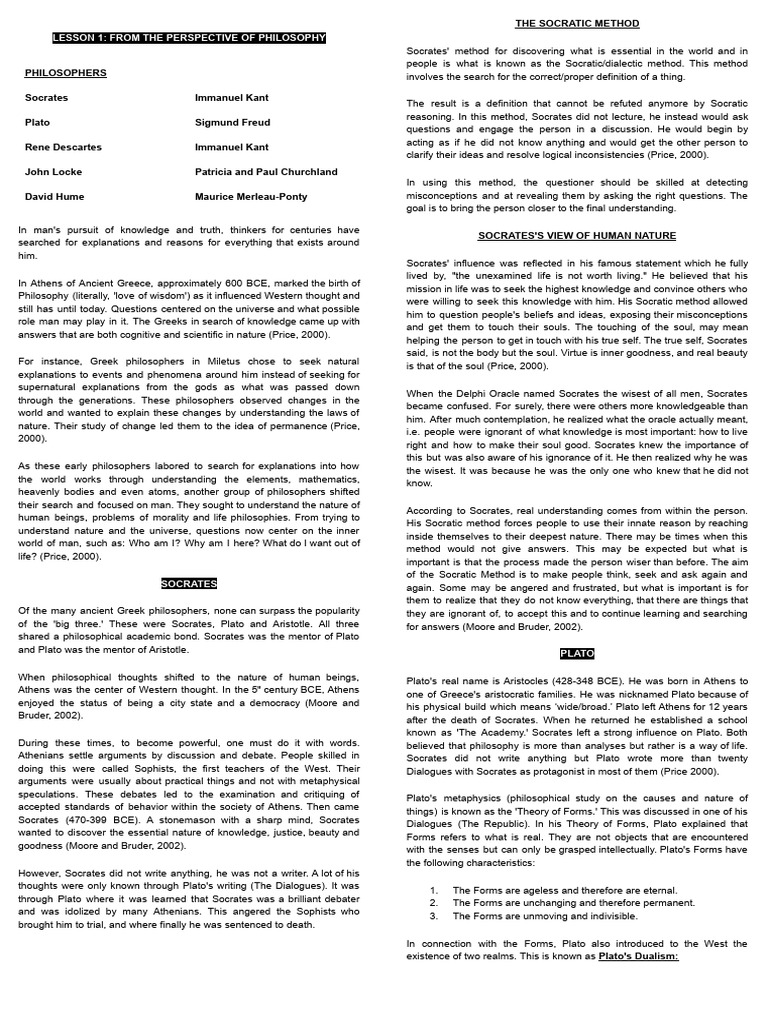UTS Reviewer | PDF | Idea | Socrates