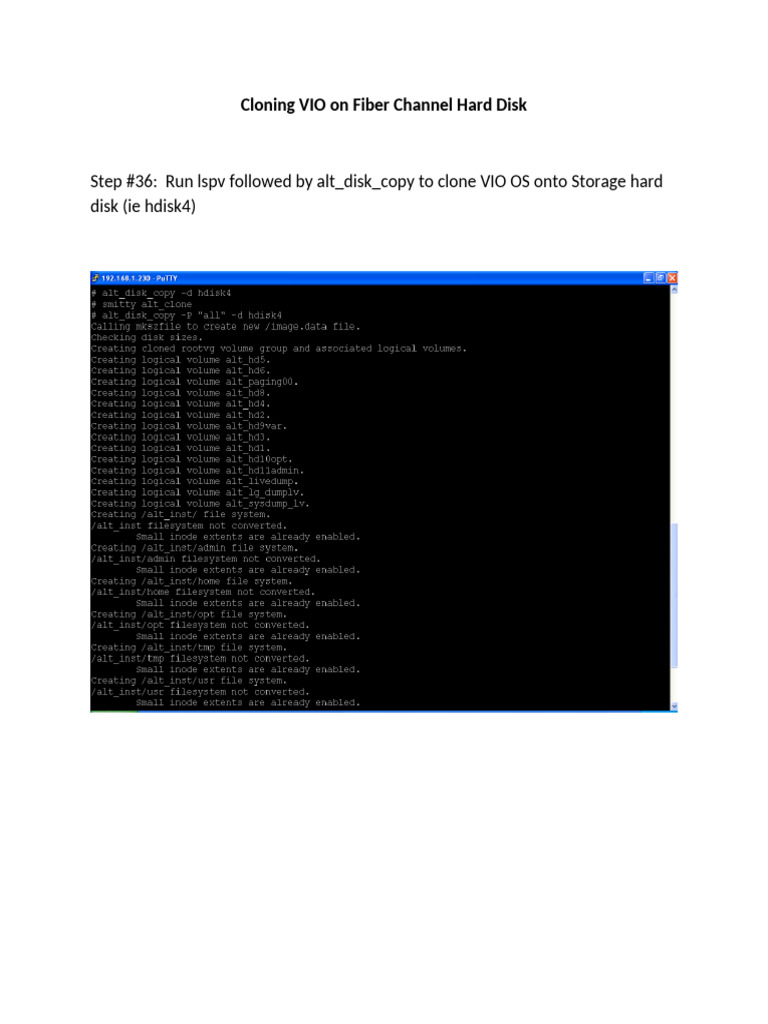 Cloning VIO on Fiber Channel Disk Guide | PDF | Computer Hardware ...