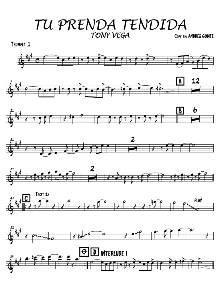 Prenda - Trumpet 1 | PDF