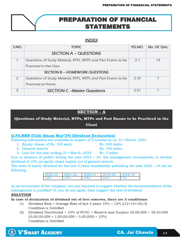 Preparation of Fin. Statements QB | PDF | Expense | Equity (Finance)