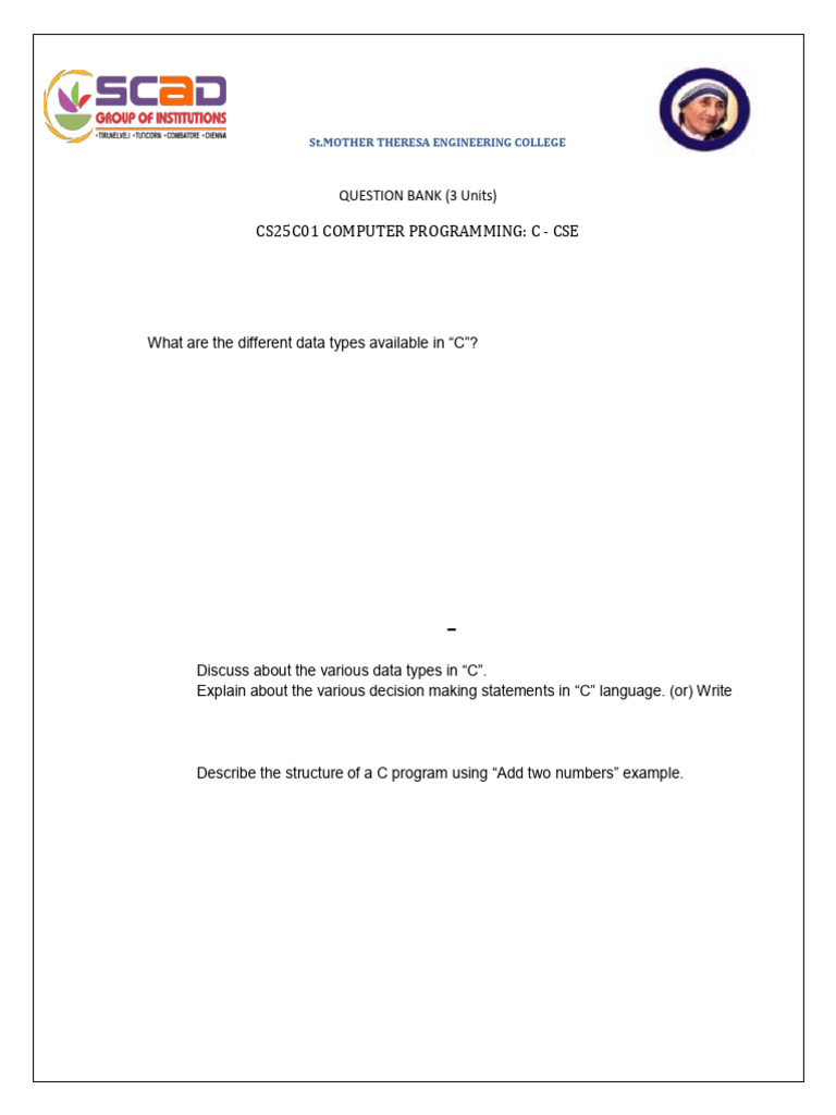 C QBank (3units) | PDF