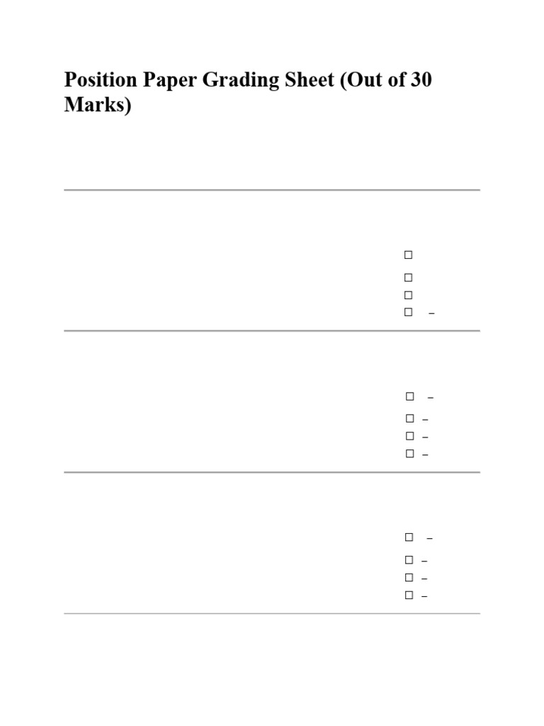 Position Paper Grading Rubric | PDF | Logic