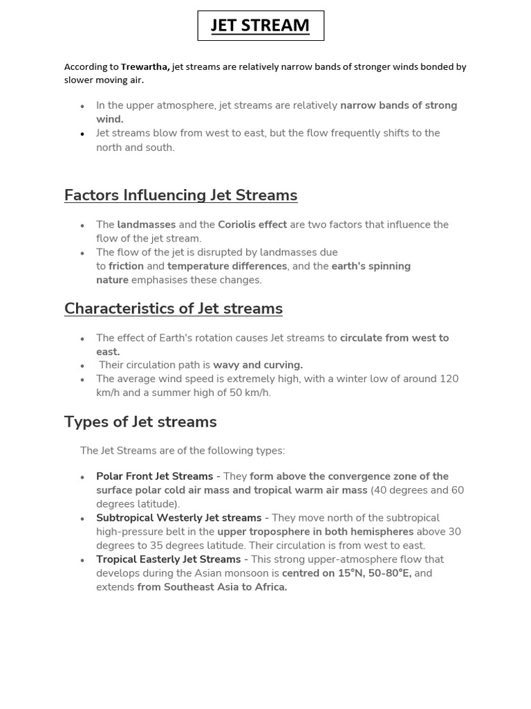 Understanding Jet Streams and Climate Impact | PDF | Jet Stream | Wound