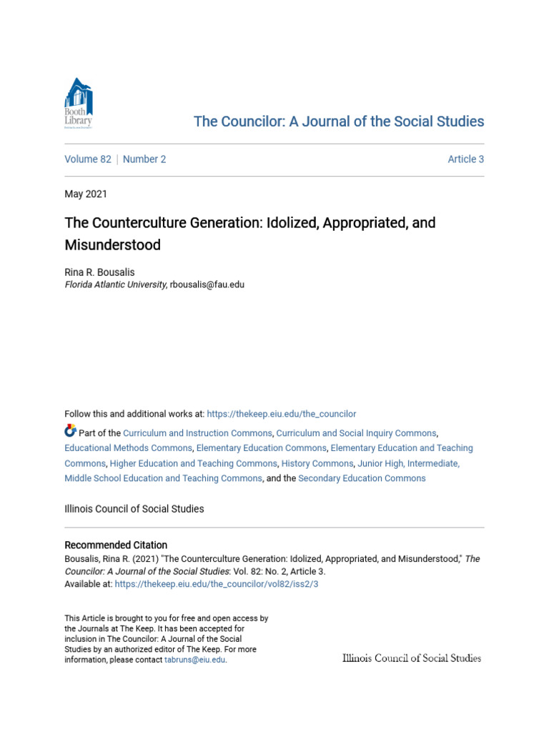 Counterculture Generation: Misunderstood Legacy | PDF | Hippie ...