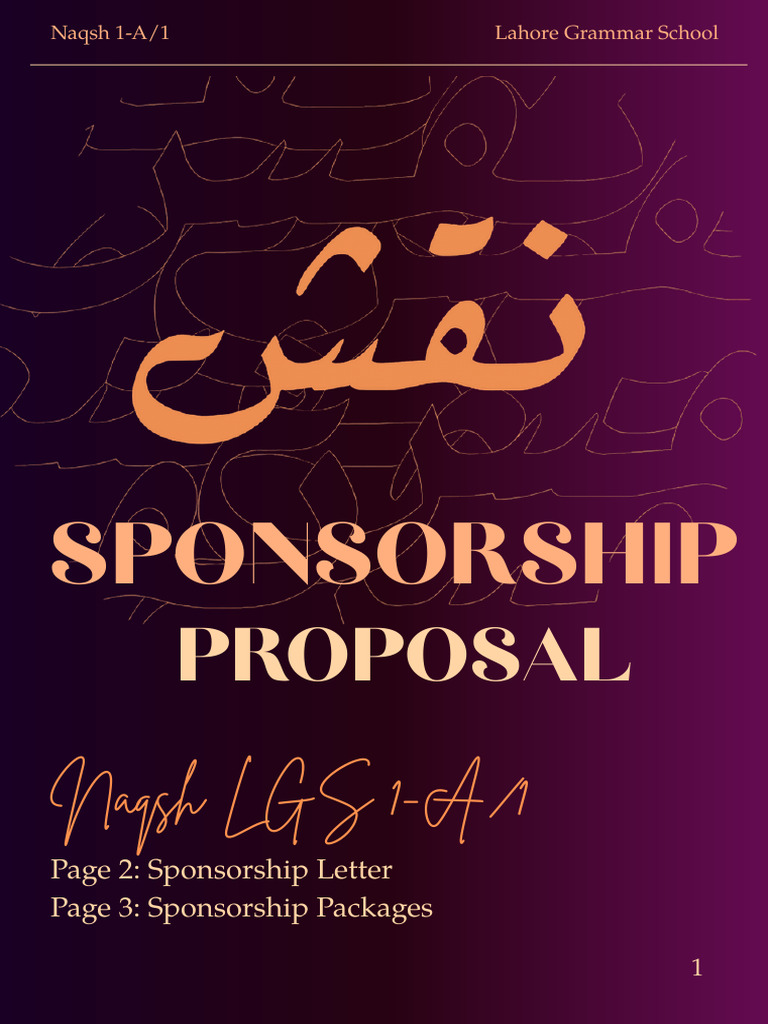 Naqsh Sponsorship Proposal A4 Final (A4).PDF (1) | PDF | Brand | Marketing