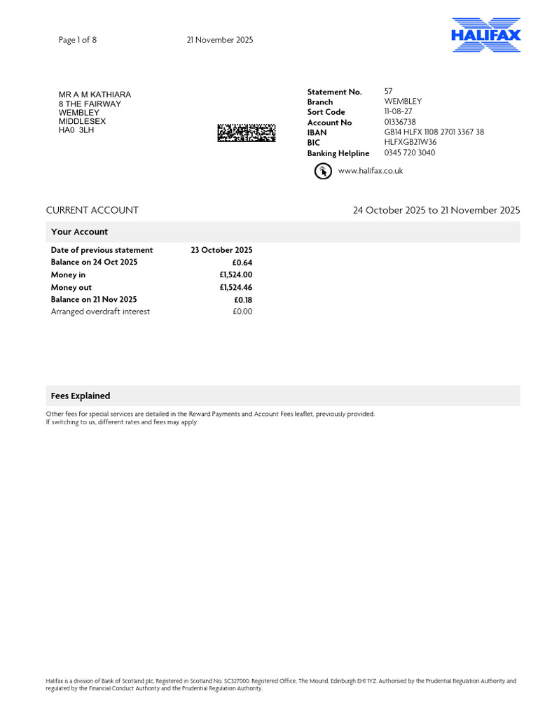Current Account Statement and Interest and Fees Information | PDF ...