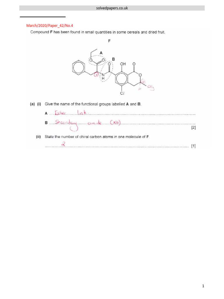 Organic Synthesis Exam Papers 2021 | PDF