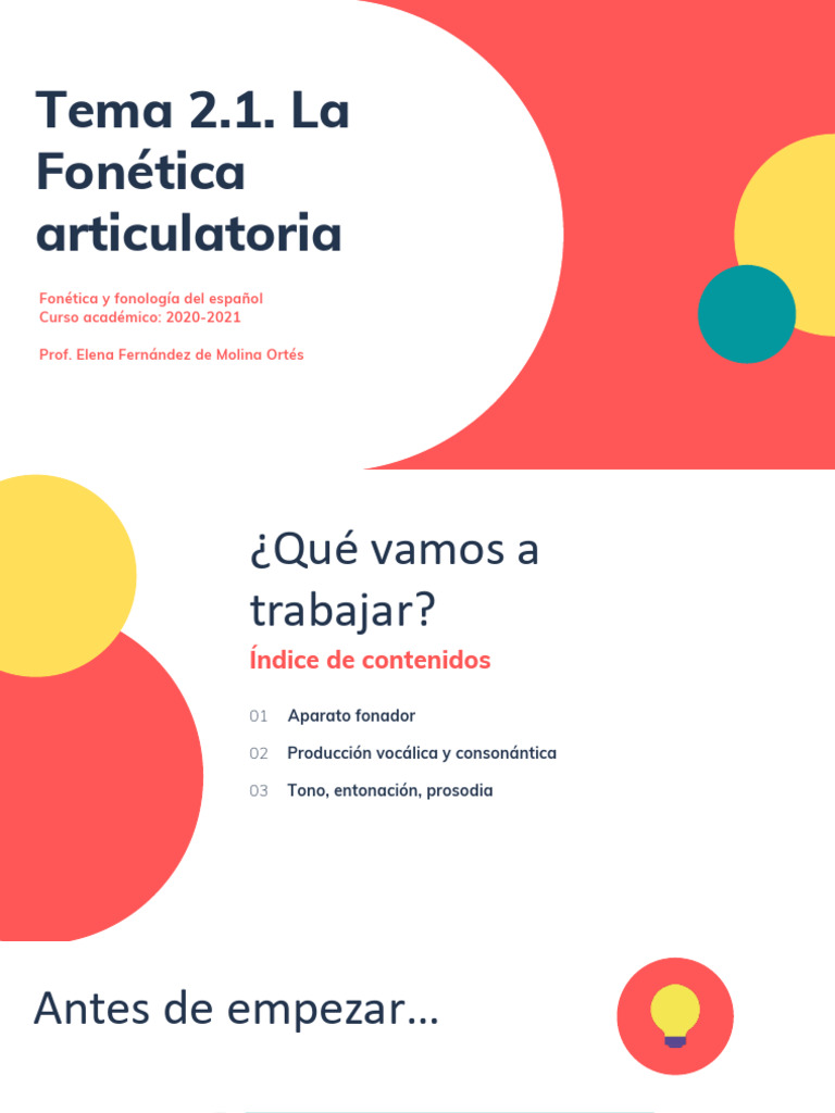 2.1. Fonética Articulatoria | PDF | Vocal | Lingüística