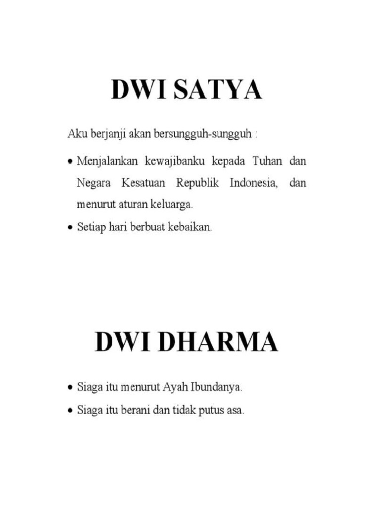 Dwi Satya & Dwi Dharma | PDF