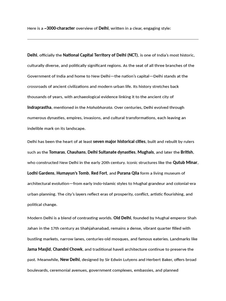 Delhi | PDF | Delhi