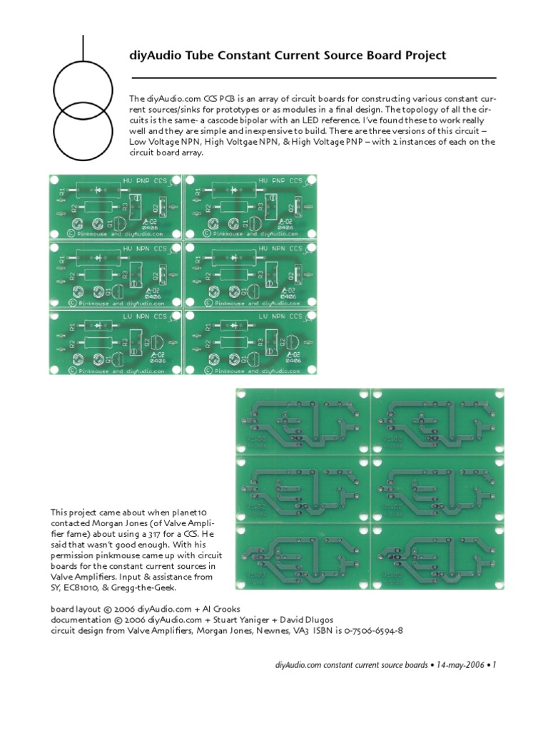 DiyAudio Tube Constant Current Source Board | PDF | Bipolar Junction ...