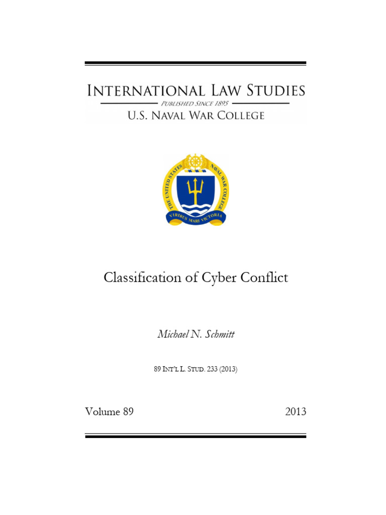 Classification of Cyber Conflict | PDF | Geneva Conventions | International Humanitarian Law
