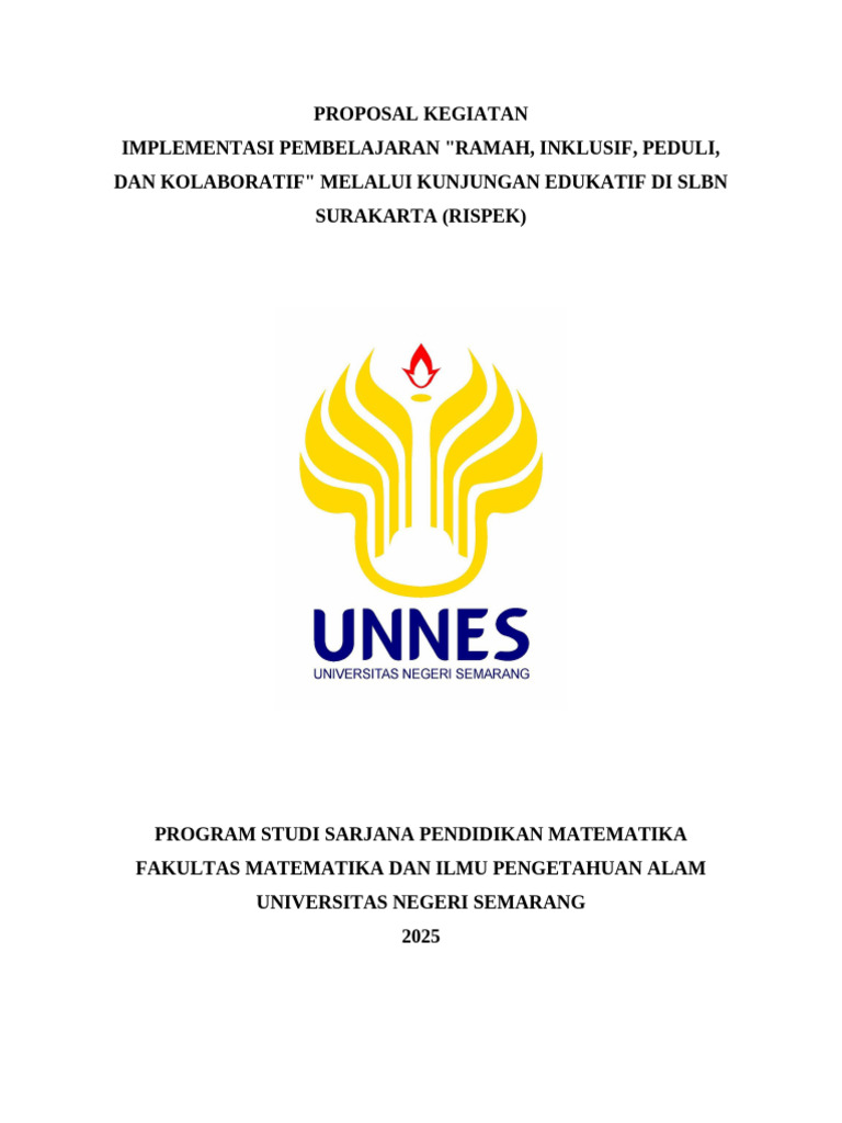 Proposal Kegiatan SLBN Surakarta 3-5 | PDF