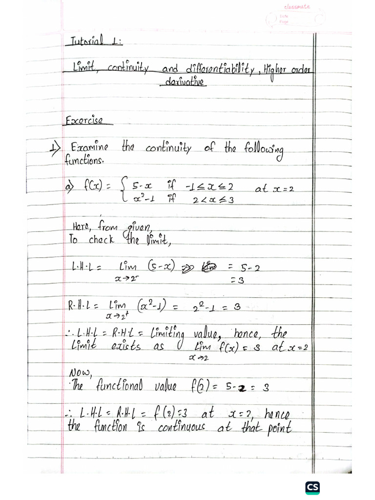 Math Tutorial 1 | PDF