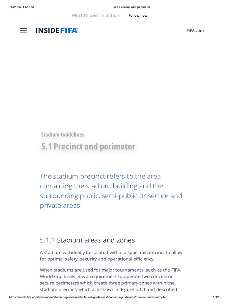 Stadium Precinct and Perimeter Guidelines | PDF | Parking | Stadium