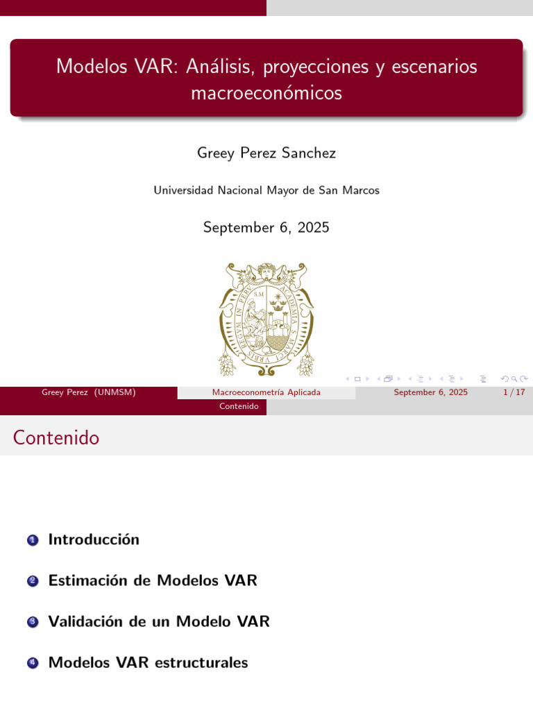 Análisis y Proyecciones con Modelos VAR | PDF | Álgebra lineal ...