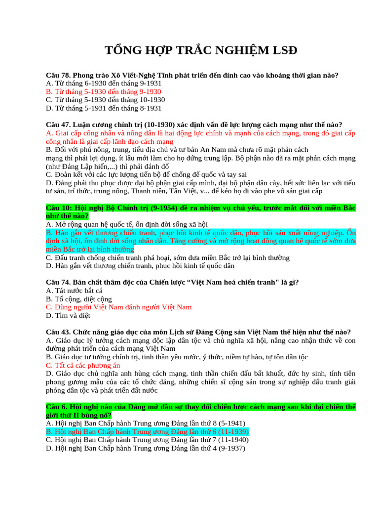 Trắc Nghiệm LSD | PDF