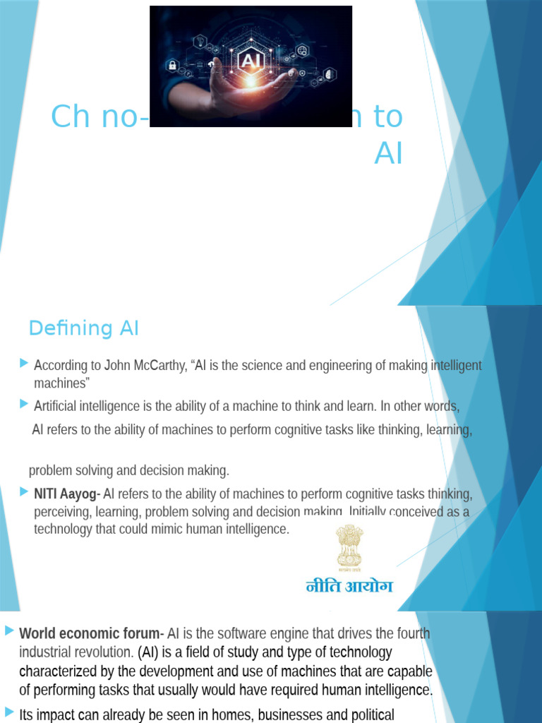 CH No-1 Introduction To AI - Class - 9 | PDF | Artificial Intelligence | Intelligence (AI ...