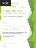 Introdução ao JOptionPane em Java | PDF | Janela (informática) | Java ...