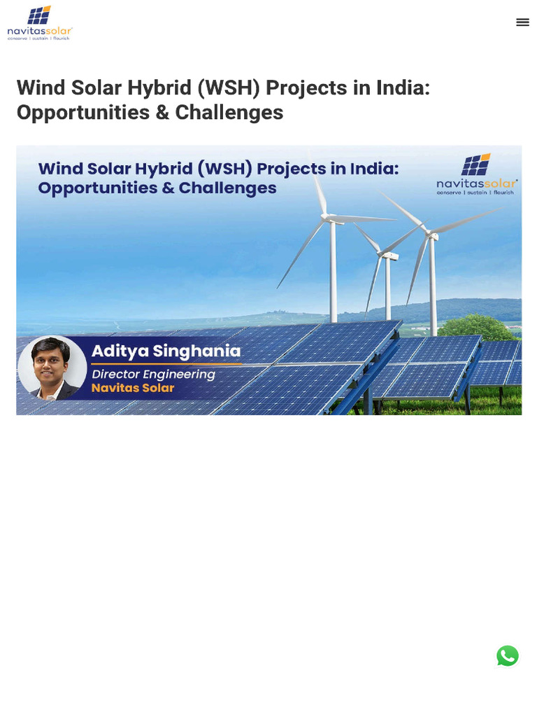 12. Indian Wind Solar Hybrid Projects_ Opportunities and Challenges | PDF