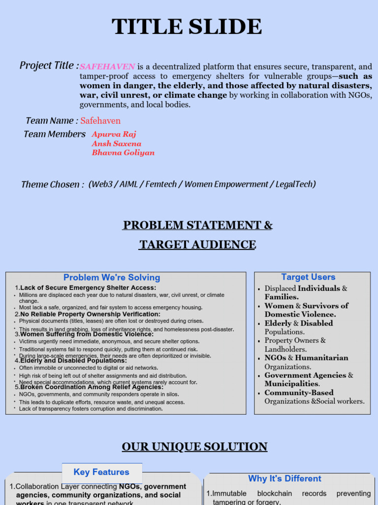 Code4fun Safehaven PDF | PDF | Non Governmental Organization | Emergency