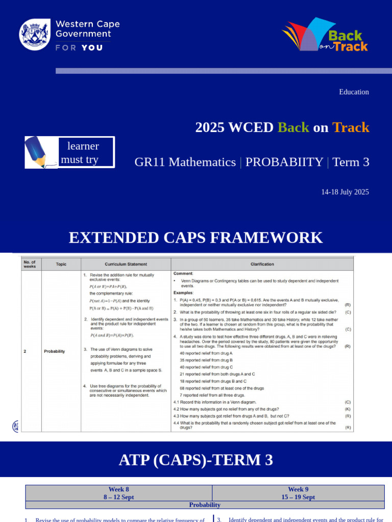 2025 Bot Gr11 Probability | PDF | Probability | Mathematics
