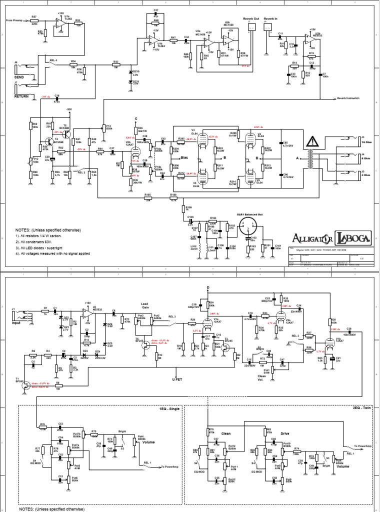 Power Amplifier Reverb Circuit Design | PDF