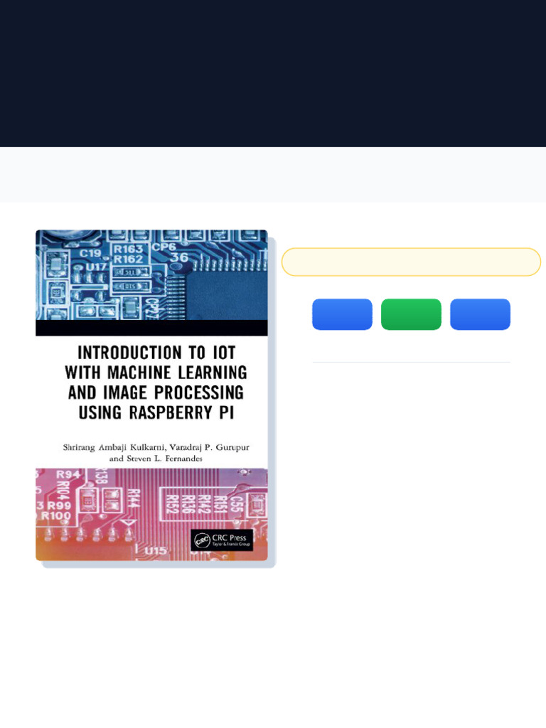 Introduction to IoT with Machine Learning and Image Processing using ...