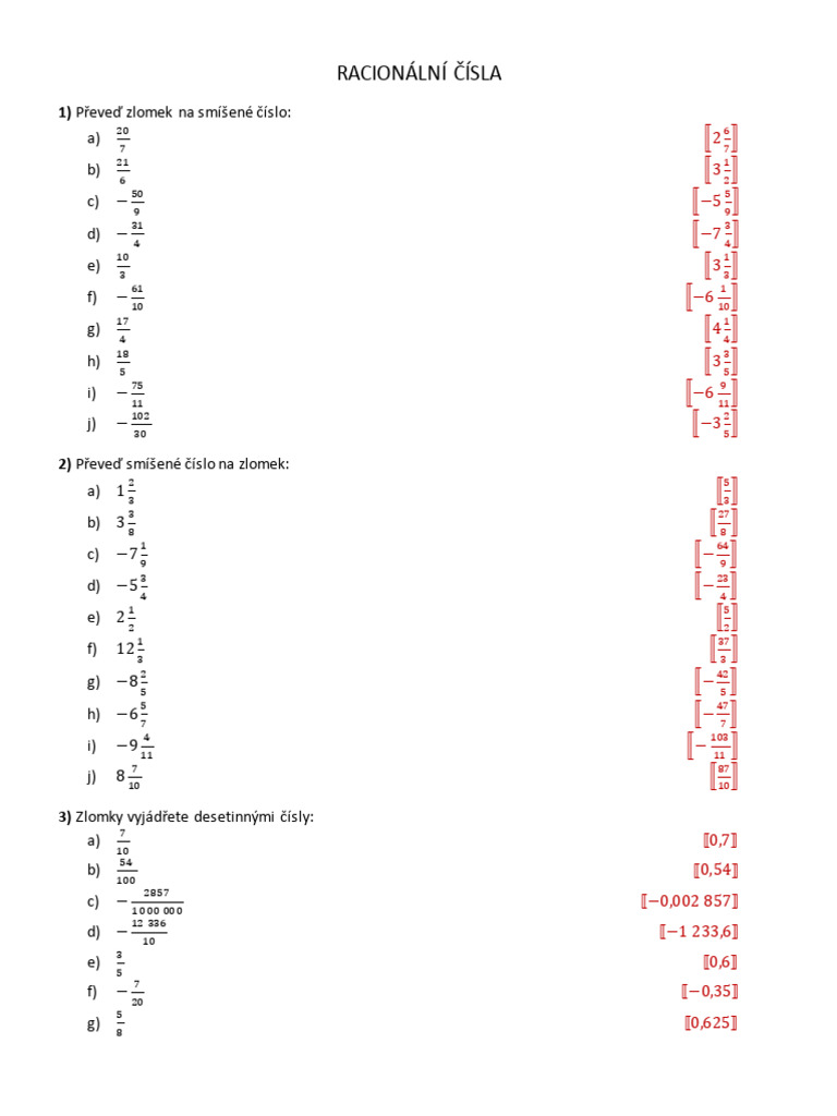 racionalni-cisla | PDF