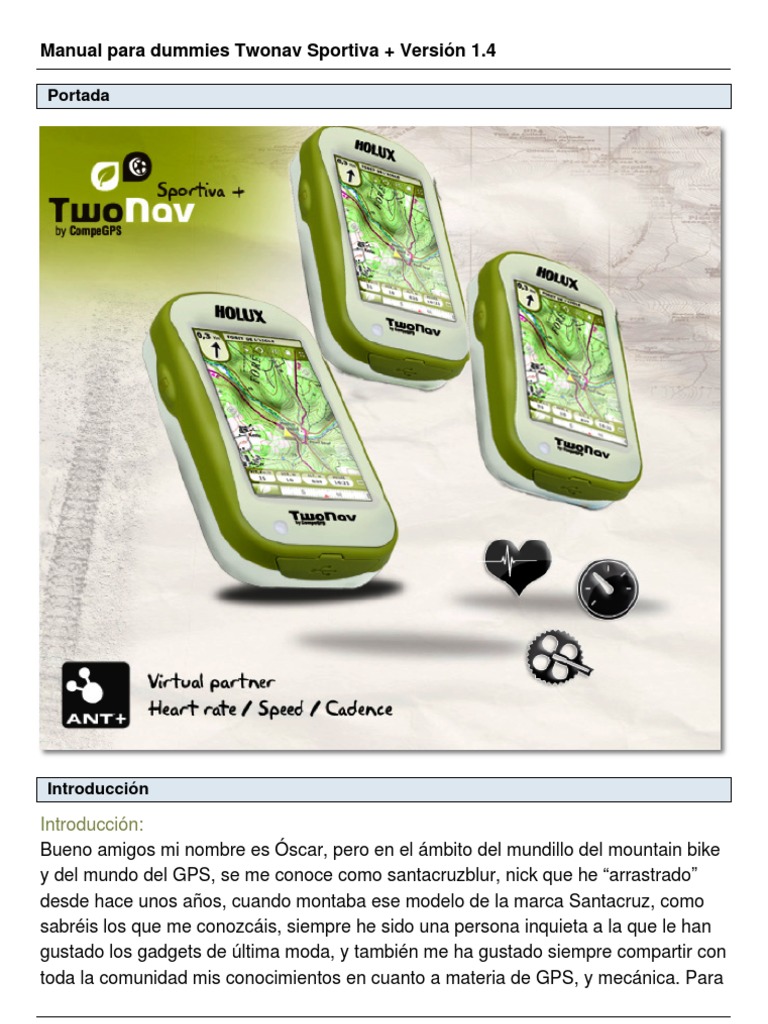 Manual para Dummies Twonav Sportiva + Versión 1.4 | PDF | Archivo de ...