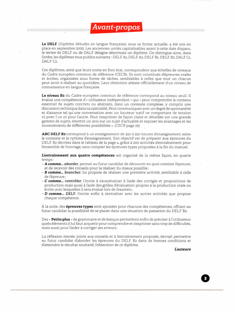 Delf B2 Abc | PDF