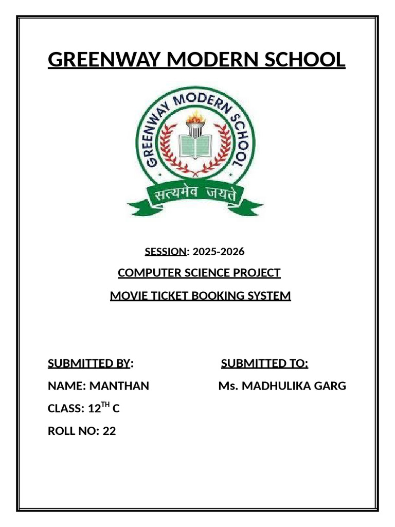 Cs Project | PDF