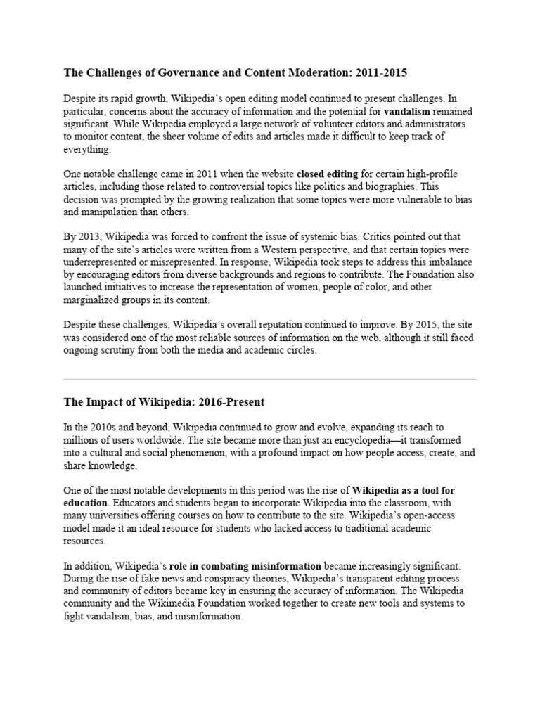 History of Wikipedia 2 | PDF | Wikipedia | Human Communication
