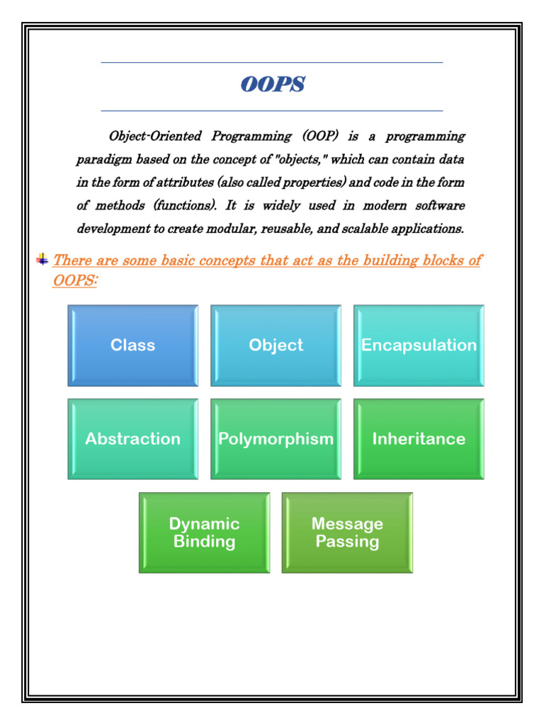 OOPS Report | PDF | Object Oriented Programming | Class (Computer ...