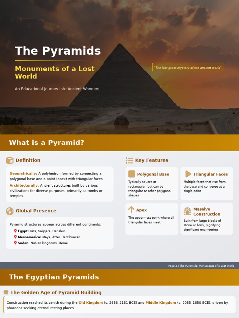 Exploring Ancient Pyramids Worldwide | PDF | Egyptian Pyramids ...