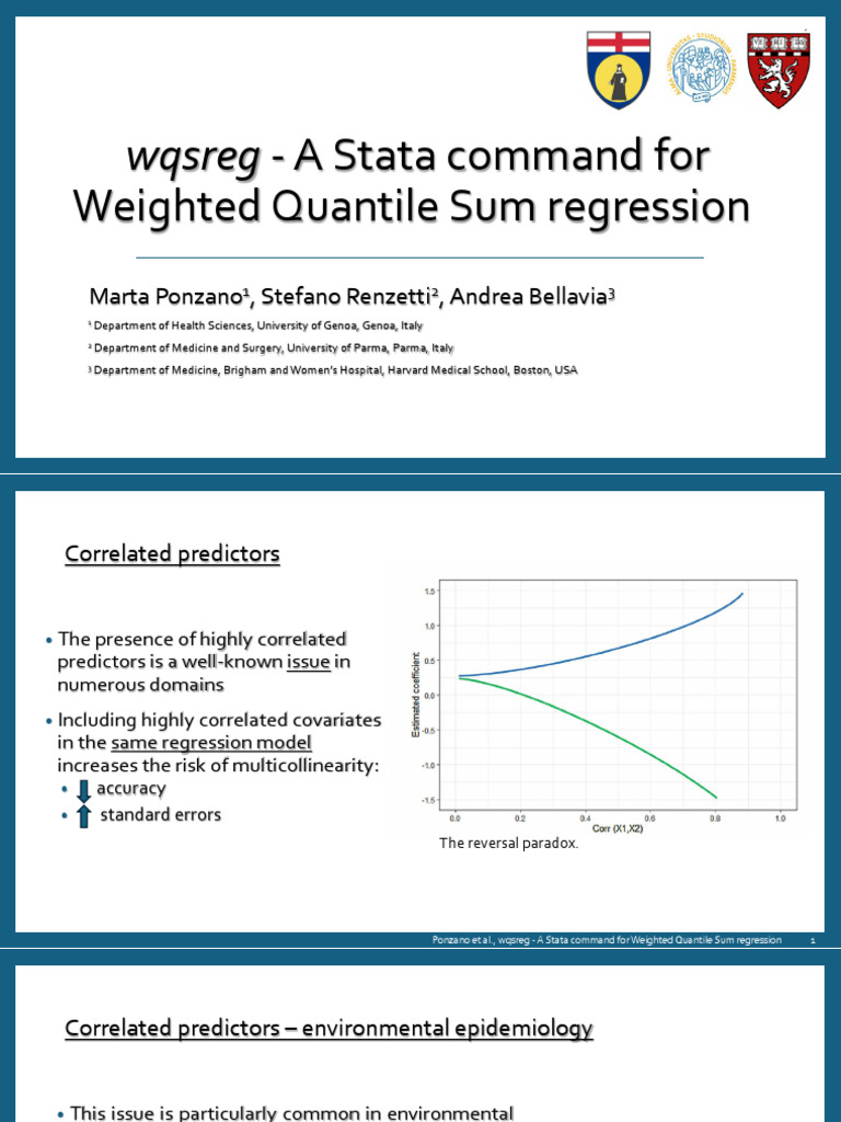 Stata Command for WQS Regression | PDF | Regression Analysis | Quantile