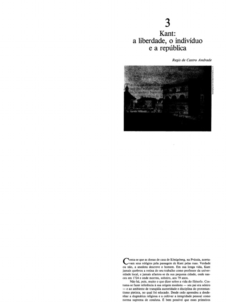 Kant a Liberdade, o Individuo | PDF