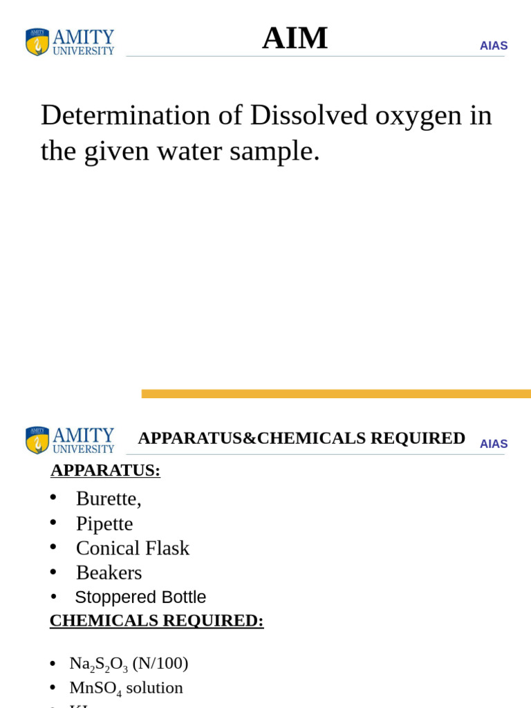 Dissolved Oxygen Measurement Method | PDF | Titration | Chemistry