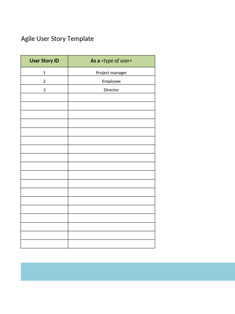 Agile User Story Template | PDF