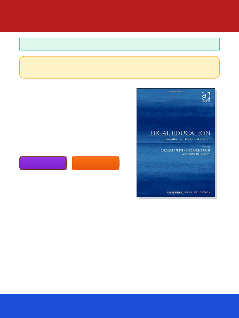 Legal Education Simulation in Theory and Practice Caroline Strevens ...