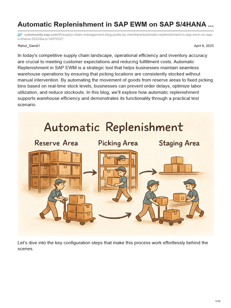 SAP EWM Automatic Replenishment Guide | PDF | Warehouse