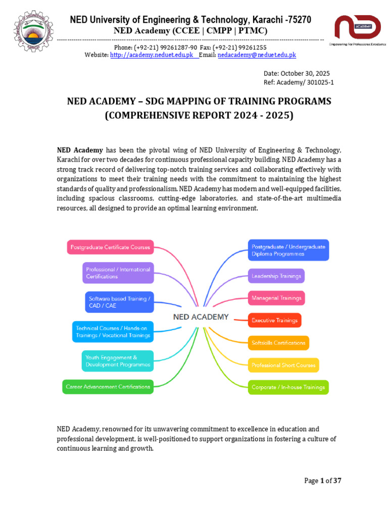 NED Academy Trainings SDG Report For Web | PDF | Computer Security ...