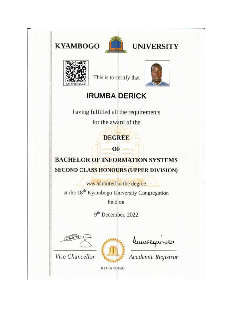 Universty Certificate | PDF