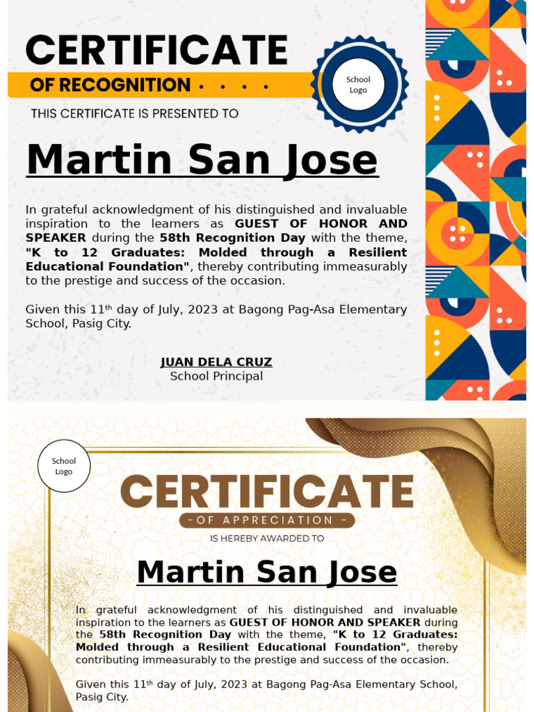 Certificate For Guest of Honor | PDF